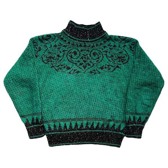Vintage | Sweaters | Unique Vintage 9s Ib Diffusion Turtleneck Green ...